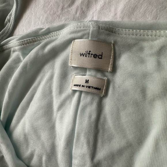 Aritzia | Tops | New With Tag Aritzia Wilfred Baby Teal Blue Long ...